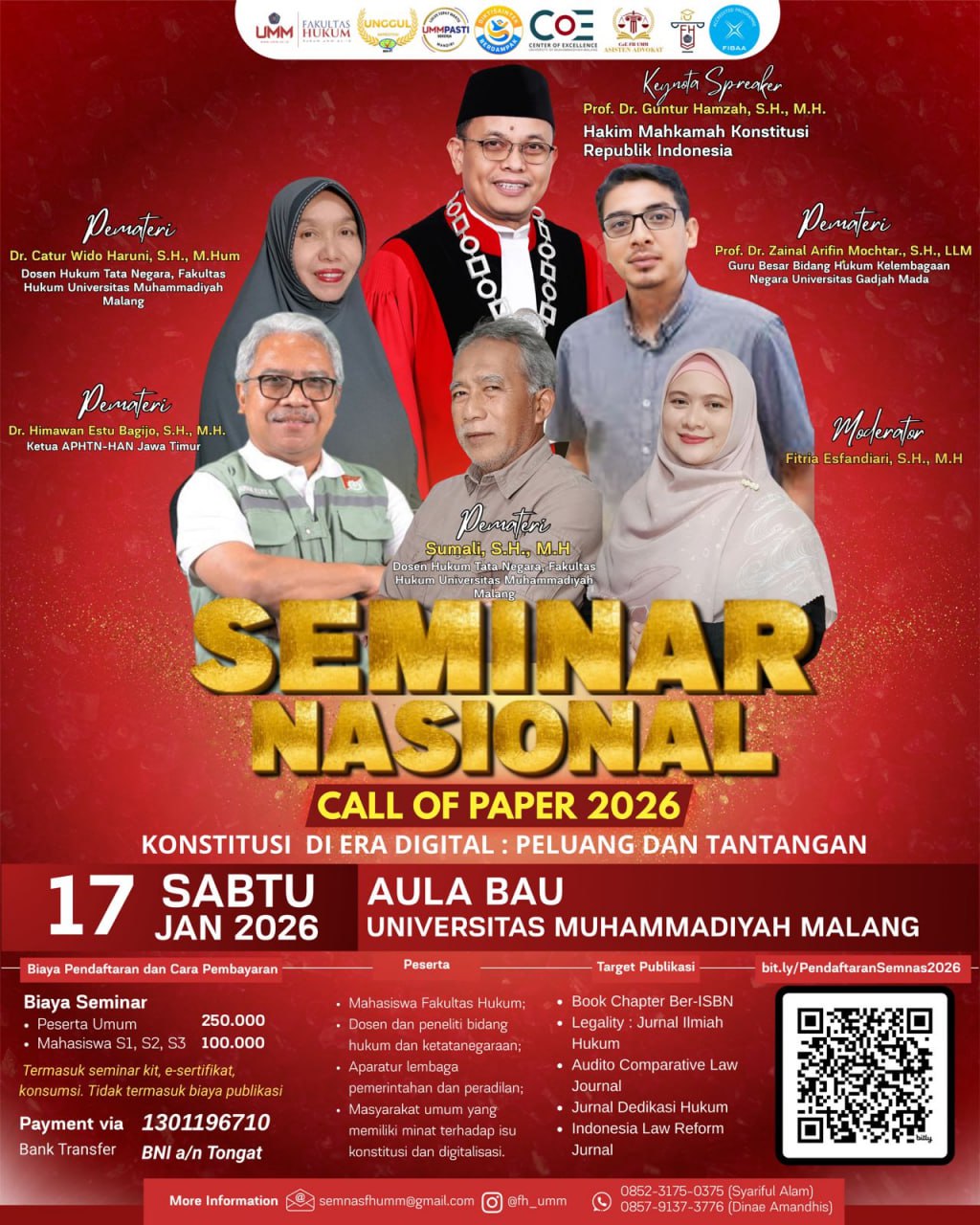 Seminar Nasional dan Call for Paper 2026 - Fakultas Hukum UMM